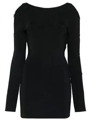DAVID KOMA Cut-Out Long-Sleeve Mini Dress