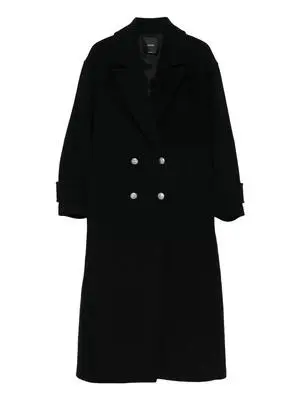 Pinko Double-breasted Coat - Black