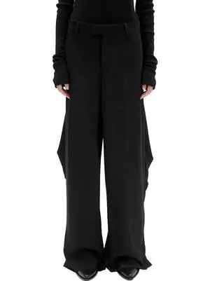 ANN DEMEULEMEESTER Draped-detail Pants - Black