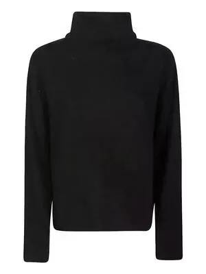 ARAGONA Cashmere Turtleneck Sweater - Black