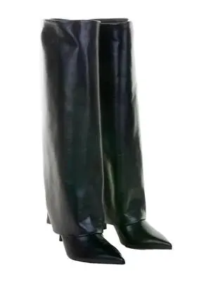 GUGLIELMO ROTTA 80mm Ahliana Leather Knee-high Boots - Black