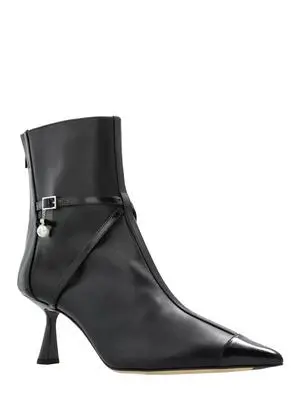 JIMMY CHOO 70mm Pearl-embellished Pointed-toe Boots - Black