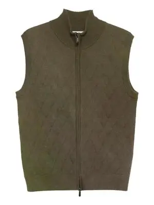 Eric Bompard Diamond-pattern Vest - Green