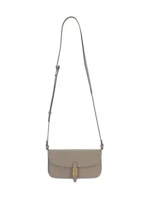 Pinko Flap-Closure Leather Shoulder Bag Grey