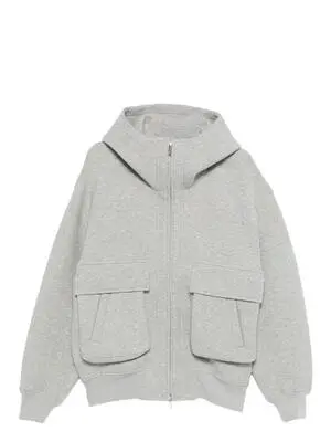FENG CHEN WANG Cotton-blend Hooded Jacket - Grey