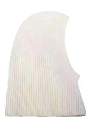P.a.r.o.s.h Ribbed Knit Balaclava - White