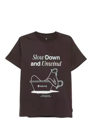 SNOW PEAK Graphic-print T-shirt - Brown