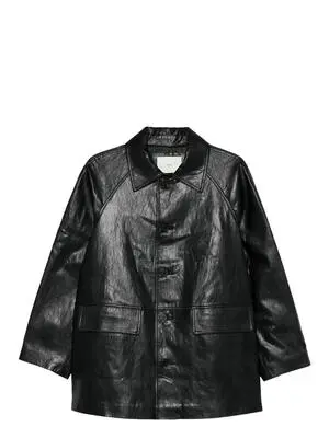 DUNST Lily Button-fastening Shirt Jacket - Black