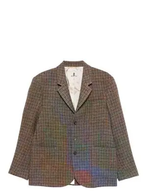 Barena Venezia Checked Three-button Blazer - Brown