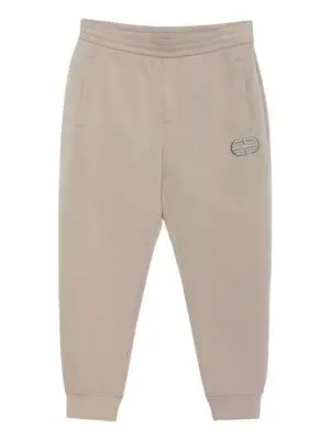 Emporio Armani Logo-embroidered Track Pants - Neutrals