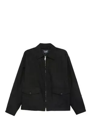 Comme Des Garçons Zip-front Flap-pocket Jacket - Black