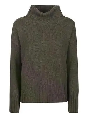 ARAGONA Turtleneck Cashmere Sweater - Green