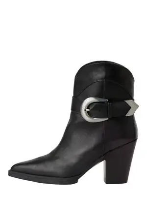 KARL LAGERFELD Kowboy Buckled Pointed-Toe Boots
