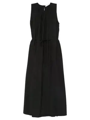 SAMSOE SAMSOE Pleated Tie-waist Dress - Black