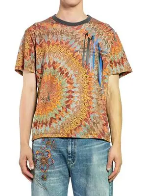 KHOKI Patchwork-print T-shirt - Orange