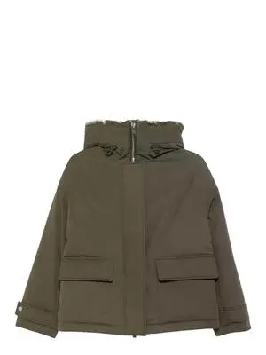YVES SALOMON Hooded Patch-pocket Jacket - Green