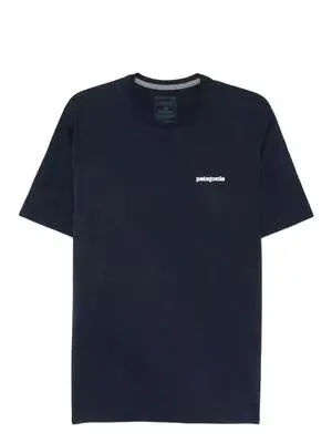 Patagonia Logo-print Organic-cotton T-shirt - Blue