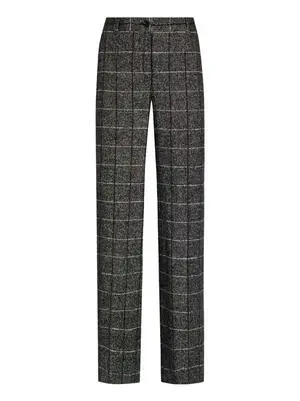 Dolce & Gabbana Check-pattern Trousers - Black