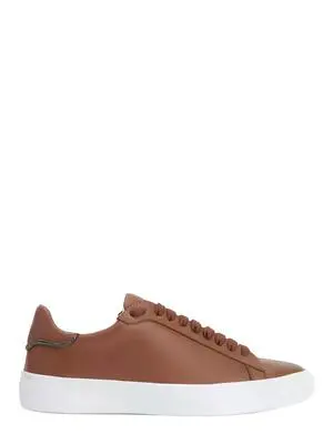 Fabiana Filippi Leather Lace-up Sneakers - Brown
