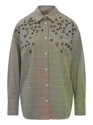 MSGM MSGM Embroidered Check Shirt