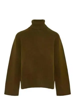YVES SALOMON Turtleneck Wide-Cuff Sweater