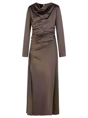 Simkhai Cowl-neck Draped Dress - Brown