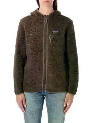 Patagonia Hooded Fleece Jacket - Brown