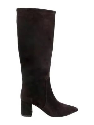 TWINSET Pointed-toe Suede Knee-high Boots - Brown
