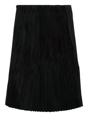 Comme Des Garçons Pleated Midi Skirt - Black