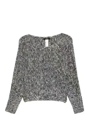 TWINSET Speckled-pattern Knit Top - Black
