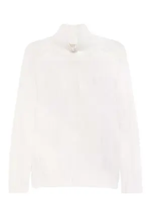 PUROTATTO High-neck Ribbed Sweater - White