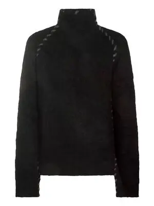 THOM KROM Braided-detail Sweater - Blacks And Greys