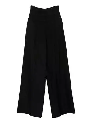 Viktor & Rolf Pleated High-waisted Trousers - Black