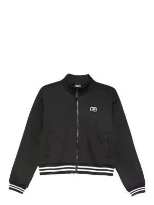 NEW BALANCE Striped-cuff Zip-up Jacket - Black