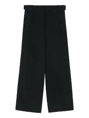 LEMAIRE Contrast-stitching Trousers - Black
