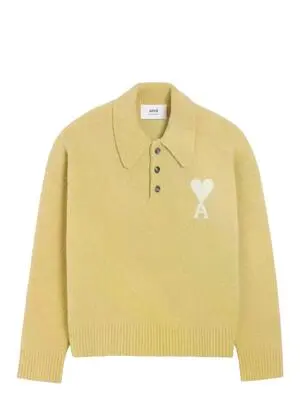 Ami De Coeur Long-sleeved Polo Shirt - Yellow