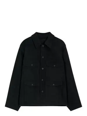 LEMAIRE Patch-pocket Buttoned Shirt Jacket - Black