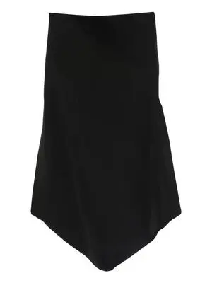Jean Paul Gaultier Asymmetric Midi Skirt - Black