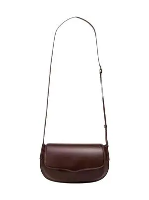 LEMAIRE Belly Leather Crossbody Bag - Brown