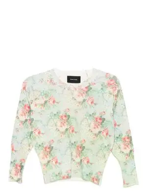 Simone Rocha Floral Shrunken Top - Blue