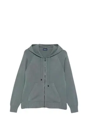 DRUMOHR Hooded Zip-up Sweater - Green