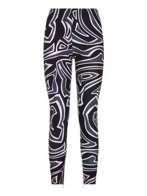Emilio Pucci Labirinto-print Leggings - Black