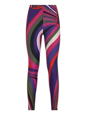 Emilio Pucci Abstract-print Leggings - Pink