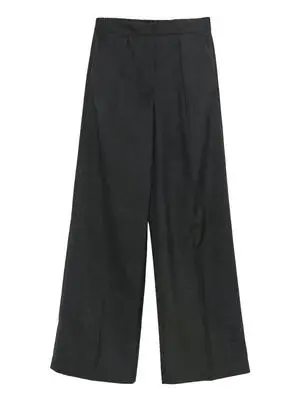 JOSEPH Pleated Wide-leg Trousers - Grey