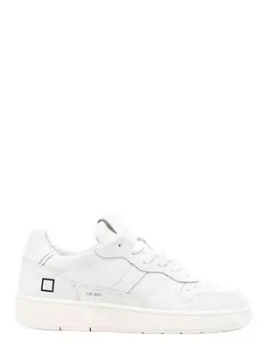 D.A.T.E. Square-Logo Leather Trainers