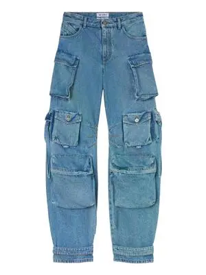 Attico Fern Wide Leg Jeans - Blue