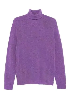 ROBERTO COLLINA Turtleneck Cashmere-blend Sweater - Purple
