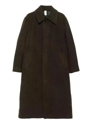 SUNFLOWER Wool Single-breasted Coat - Green