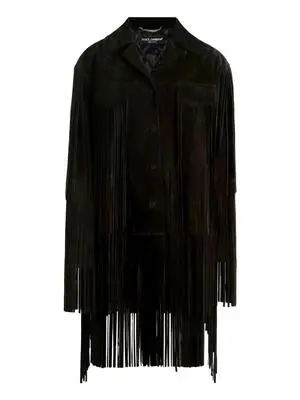 DOLCE & GABBANA Pleated Fringe Coat