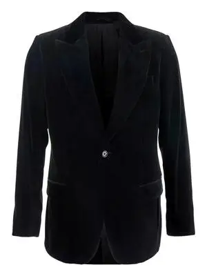 LARDINI Single-breasted Velvet Jacket